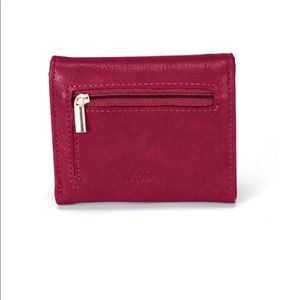 Bags | Sangria Wine Red Burgundy Trifold Vegan Wallet | Poshmark